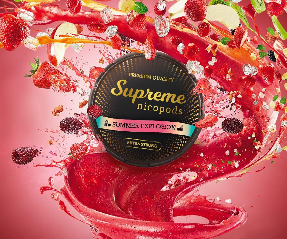 Supreme Summer Explosion | Nicotine Pouches | Snus (Extra Strong) - The ...
