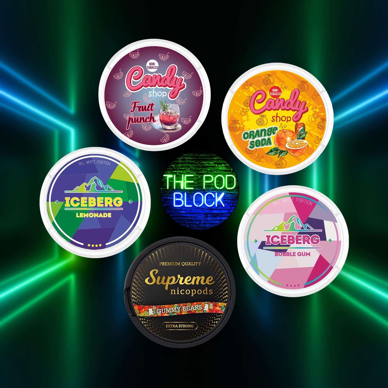 Nicopod Elite Strength Strong Candy Shop Iceberg Supreme Bundles – The ...